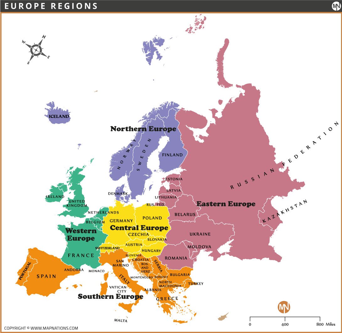 Europe Regions Map Northern Western Central Eastern Southern Europe Europe Regions Map Northern Western Central Eastern Southern Europe