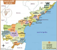 Map of Andhra Pradesh | Districts, Cities, Highways, Rivers and State ...