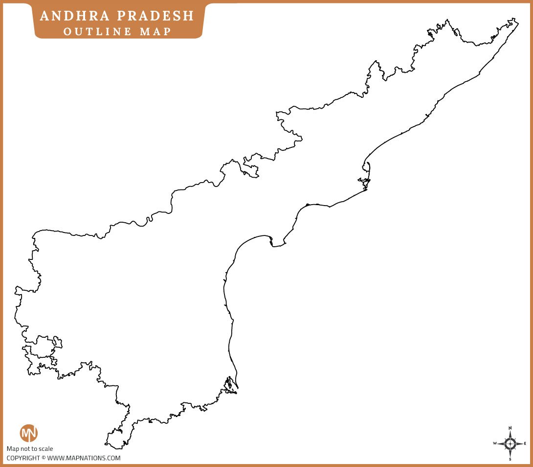 Andhra Pradesh Blank Map | Andhra Pradesh Outline Map for Educational ...