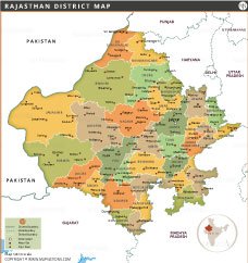 Rajasthan Map, India - National Highways, Cities, Major roads, Rivers ...