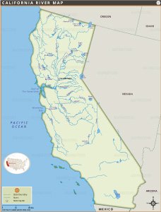 California Outline Map with County Boundaries - Blank Printable Map